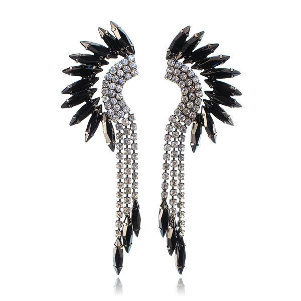 Elizabeth Cole Crystal Mohawk Earrings | HAUTEheadquarters
